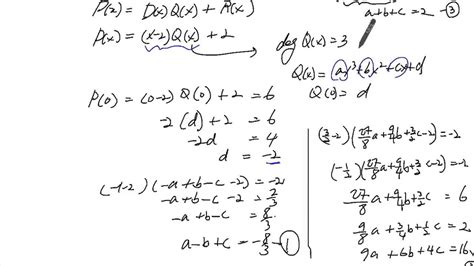tough finding polynomial question using factor and remainder theorem youtube