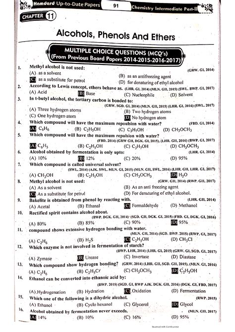 Solution Chemistry Multiple Choice Mcqs Question And Answers Studypool