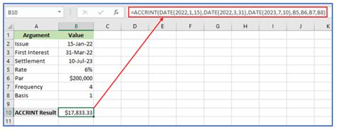 How To Use The ACCRINT Function In Excel