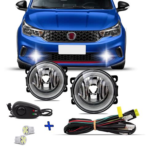 Kit Farol De Milha Neblina Fiat Argo Cronos 2019 2020 2021 4 BRINDES
