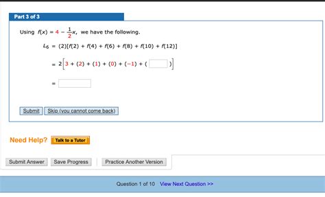 solved tutorial exercise evaluate the riemann sum for f x