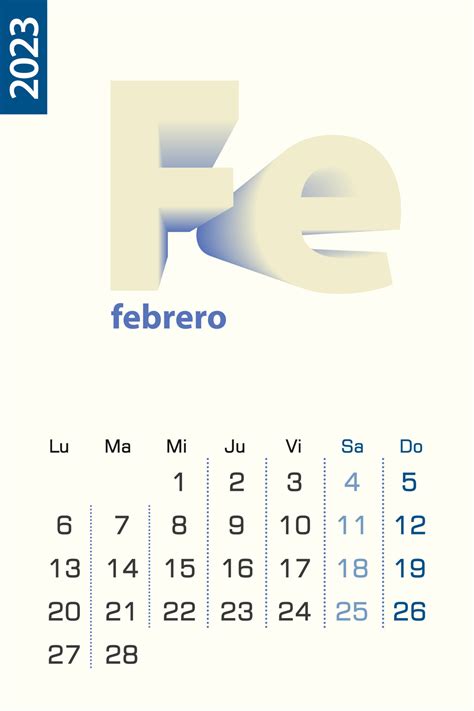 modelo de calendário minimalista para fevereiro de 2023 calendário