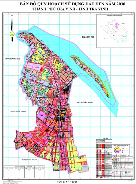 Bản đồ quy hoạch sử dụng đất Thành phố Trà Vinh đến năm 2030