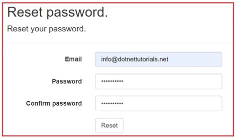 how to implement forget password asp identity dot net tutorials