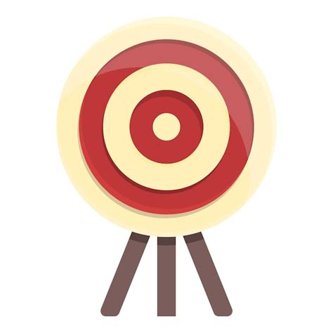 Desenho de ícone de suporte de alvo de tiro arco vetor bullseye