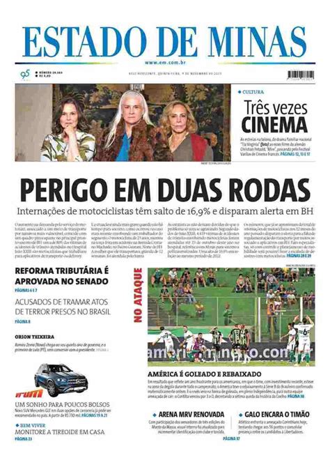 Confira A Capa Do Jornal Estado De Minas Do Dia 09 11 2023