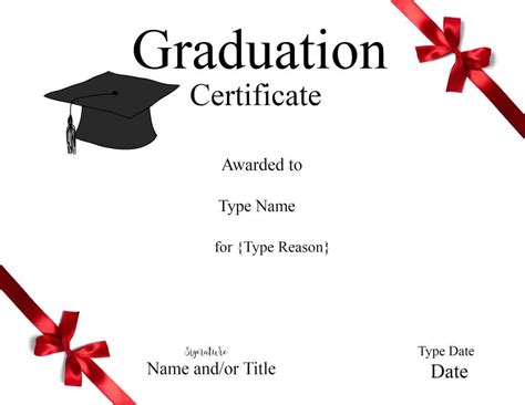 Printable Graduation Certificates