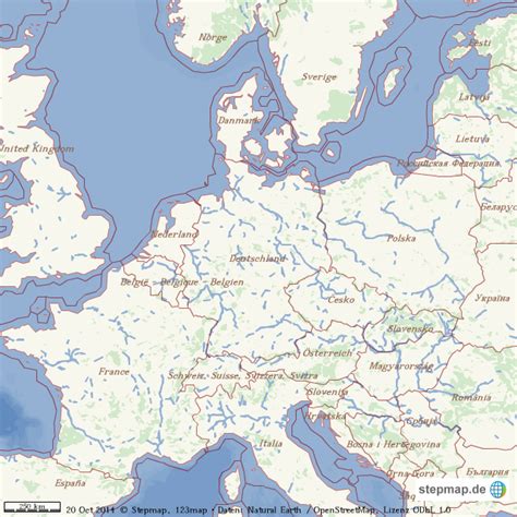 StepMap Deutschland Nachbarn Landkarte für Welt