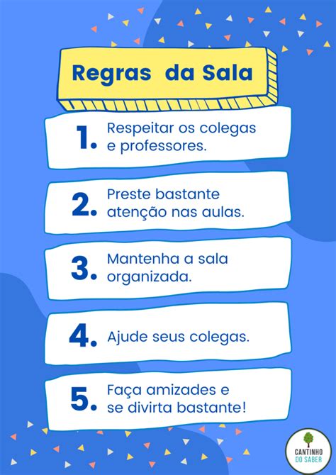 A Arte De Educar Cartazes Regras Sala De Aula