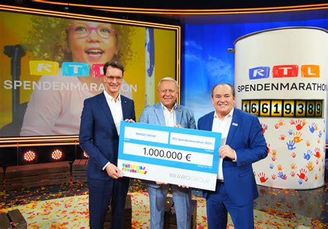 BRAWO GROUP sammelt 1 Million Euro für RTL Spendenmarathon