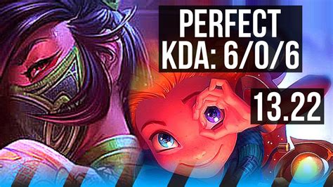 AKALI Vs ZOE MID 6 0 6 1100 Games 1 0M Mastery Dominating KR