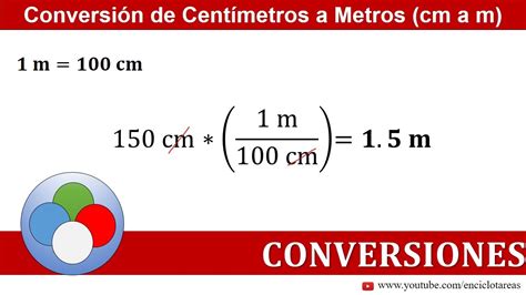Conversi N De Cent Metros A Metros Cm A M Youtube