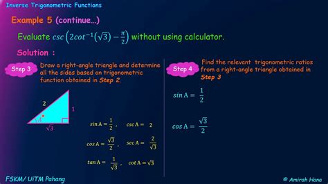 example 5 evaluating composite inverse trigonometric function youtube