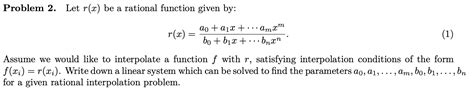 solved problem 2 let r x be a rational function given by
