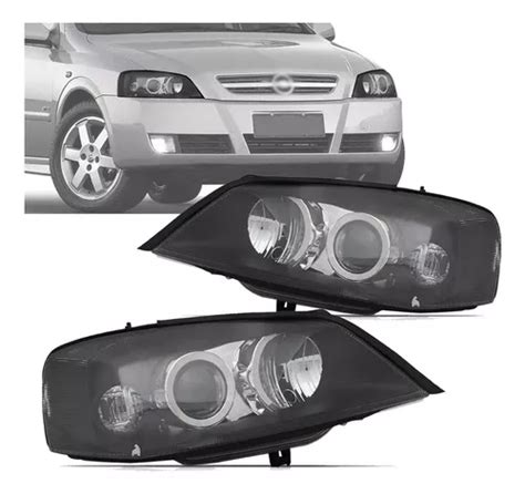 Par Farol Astra 2003 2004 05 06 07 2008 2009 Mascara Negra Frete grátis