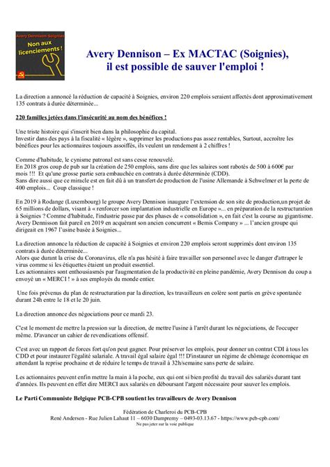 Communiqué Le Bien public