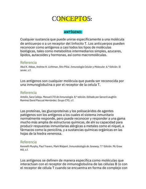 Glosario De Inmunolog A Sunmit Med Udocz