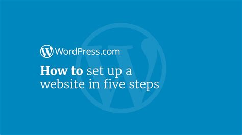 wordpress tutorial how to set up a website in 5 steps infographie