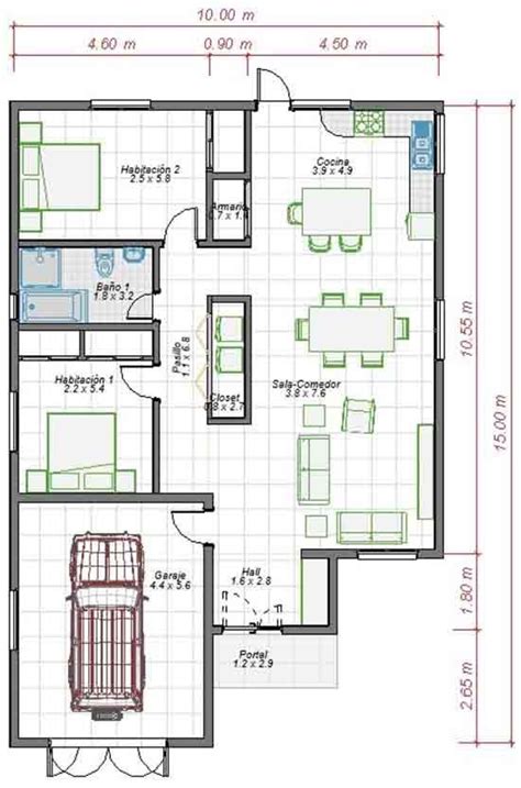 Ideas De Planos De Casas De X Metros Con Medidas Las Viviendas Con