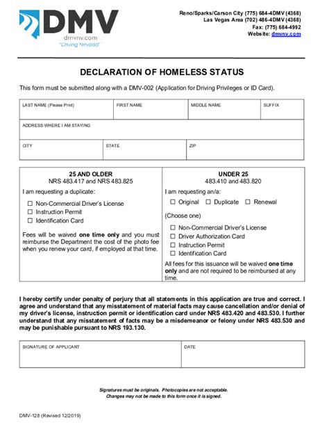 2019 Form NV DMV 128 Fill Online Printable Fillable Blank PdfFiller