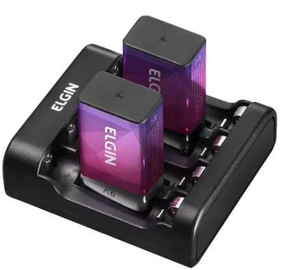 Carregador De Pilhas E Baterias Usb Elgin C Pilhas Aa Recifetronic