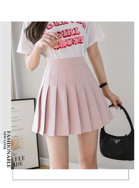 Jupe Mini jupe plissée à taille haute pour femme style coréen Sexy