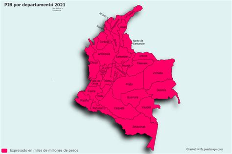 Pib Por Departamento Colombia Mapas De Usuario