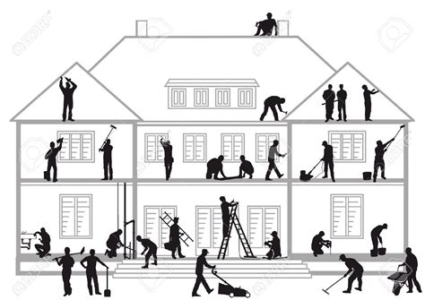 House Construction Clipart Black And White Clip Art Library