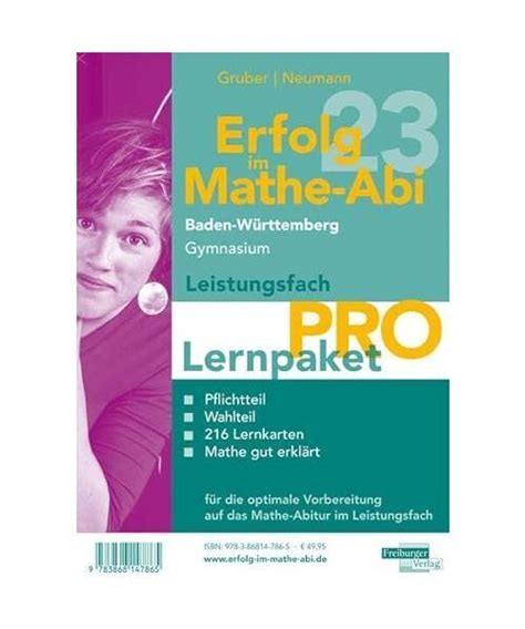 Erfolg Im Mathe Abi 2023 Lernpaket Leistungsfach Pro Baden