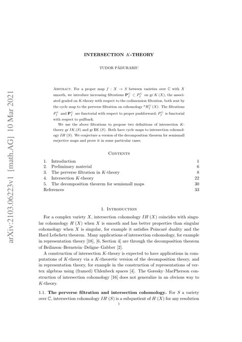 pdf intersection k theory