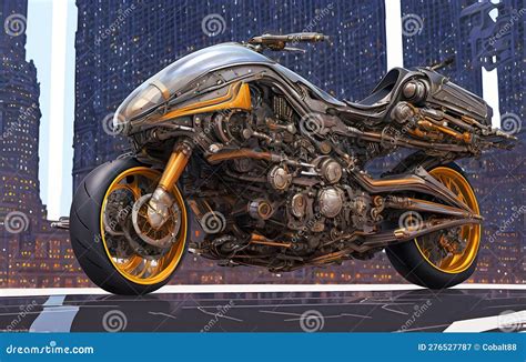 Motorcycle Futuristic Sci Fi Design Fantastic Motorbike Modern Project