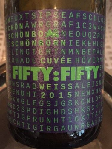 Domänenweingut Schloss Schönborn Graf von Schönborn Fifty Fifty Cuvée