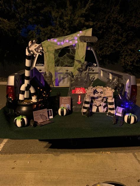 Beetlejuice Trunk Or Treat With Lights Halloween Camping Decorations