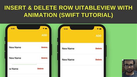 Swift Tutorial Insert Delete UITableView Cell Or Table Row In Swift