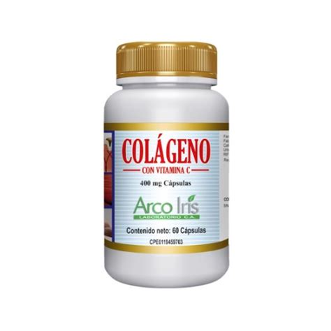 Colágeno Vitamina C 400mg x 60 Cápsulas Arco Iris Farmadon La