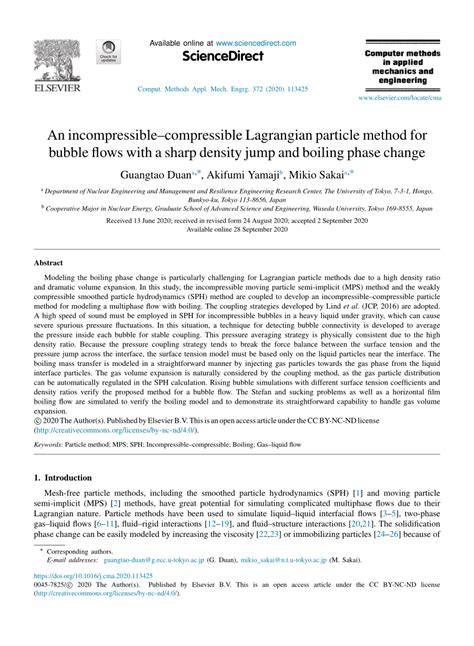 pdf an incompressible compressible lagrangian particle method for bubble flows with a sharp