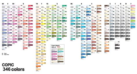 Printable Copic Marker Color Chart