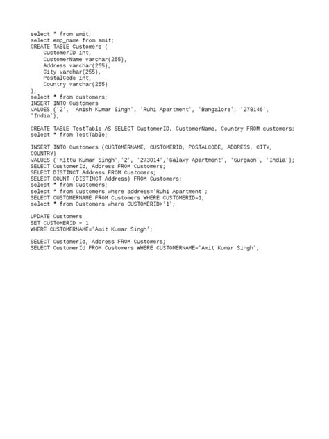 sql commands pdf