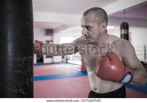 Muay Thai Fighter Hitting Heavy Bag Stock Photo Shutterstock