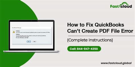 how to fix quickbooks can t create pdf file