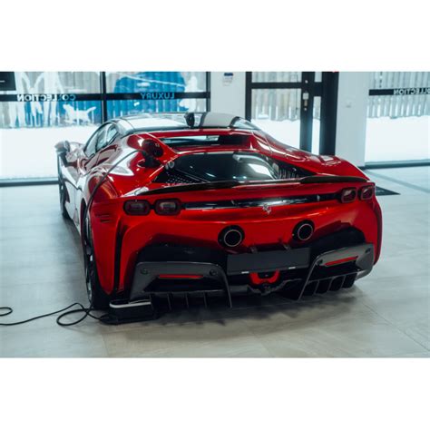 2120 Spoiler Heckspoiler Lippe Voll Carbon passend für Ferrari SF90
