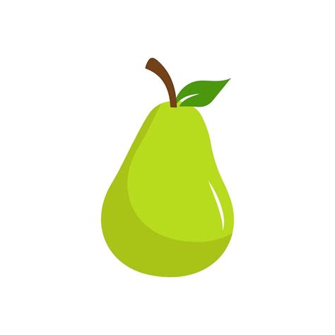 Ilustración de vector de icono de pera icono de fruta de pera colorido