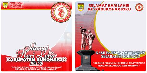 Ragam Twibbon HUT Kabupaten Sukoharjo Ke 76 Tahun 2022 Waca Berita