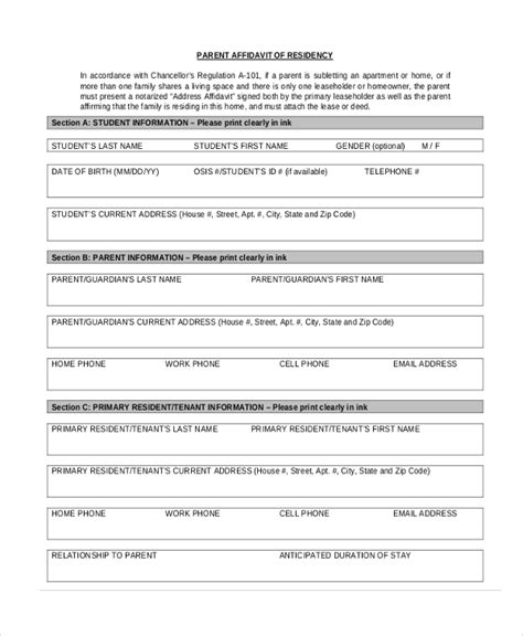 Affidavit Of Residency Letter For Infoupdate Wallpaper Images