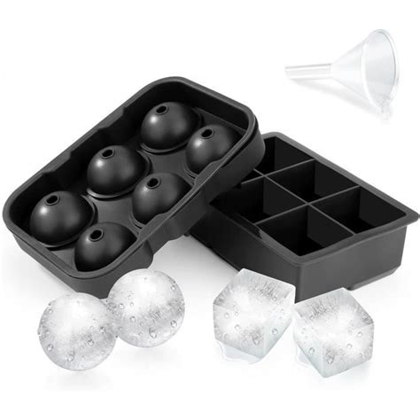 Lot De 2 Bacs À Glaçons En Silicone Moules À Glaçons À Sphère Avec