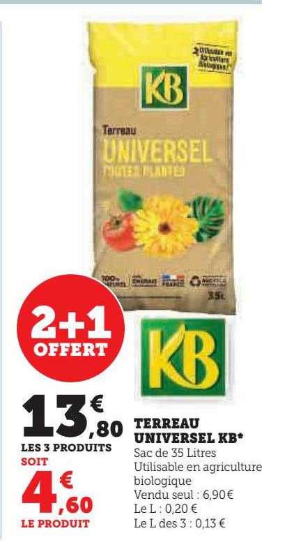 Promo Terreau Universel Kb Chez Hyper U Icatalogue Fr