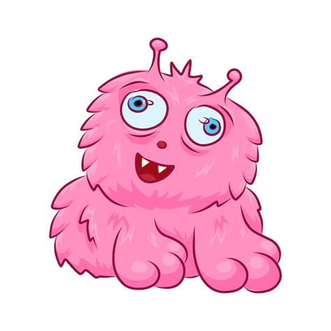 Monstruo Lindo De Dibujos Animados Vector Premium