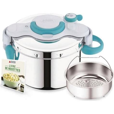 Autocuiseur SEB Clipso Minut Easy 6L Acier Inoxydable Ouverture D