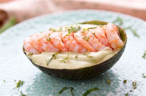 Reker med avokado og rømme