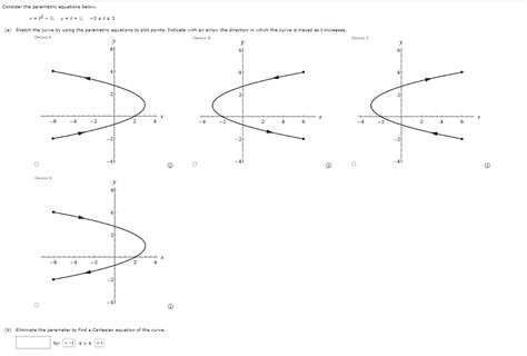 solved consider the parametric equations below